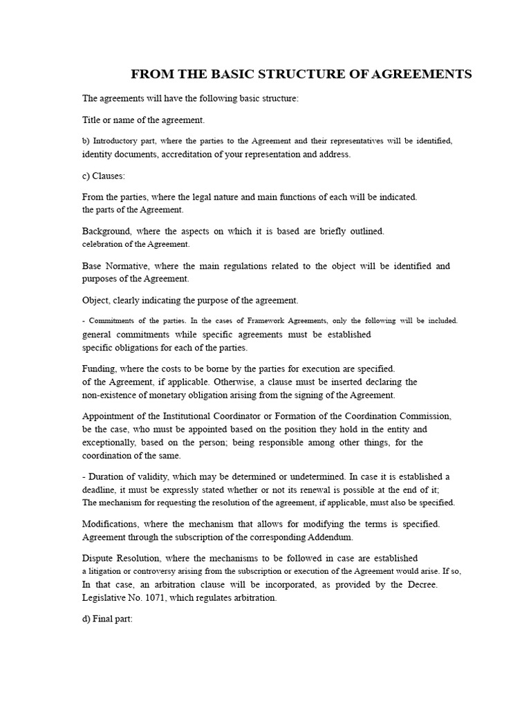From The Basic Structure of Agreements | PDF | Arbitration | Common Law
