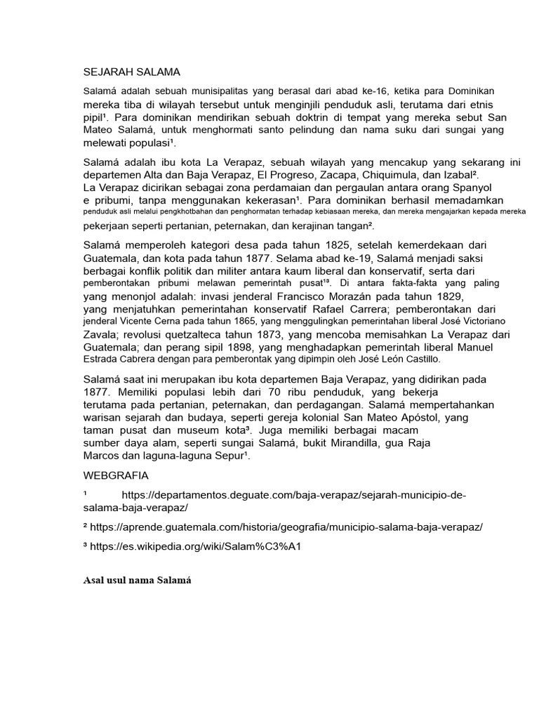 SEJARAH SALAMA | PDF