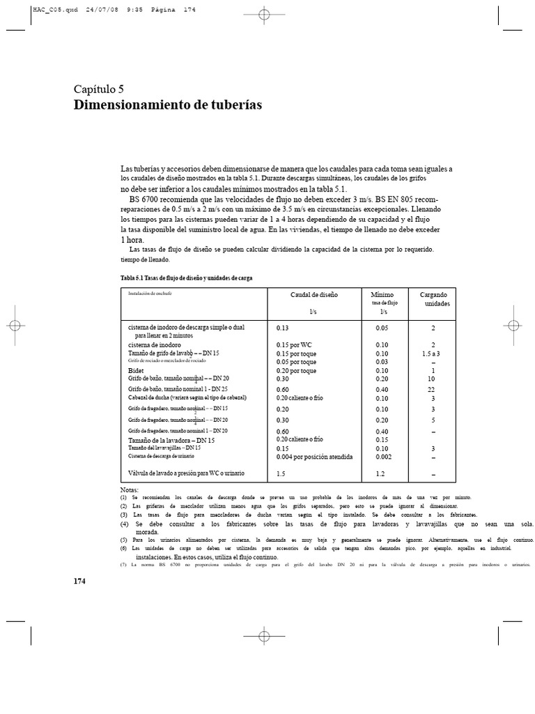Bs 6700 Dimensionamiento de Tuberías | PDF | Tap (Válvula) | Tubería ...