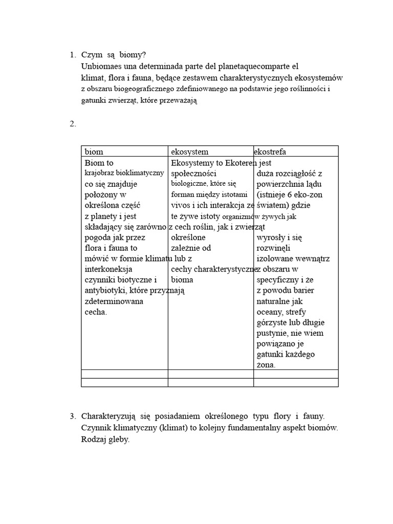 Biomy | PDF