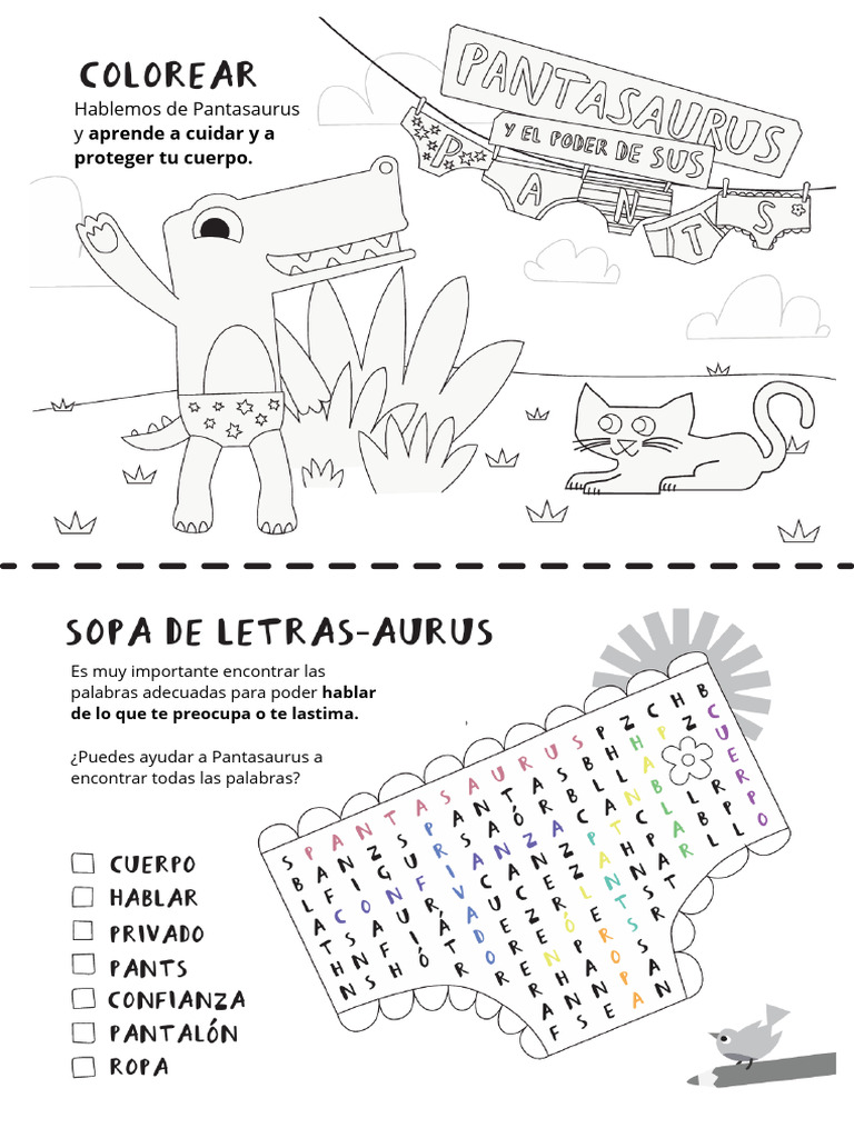 Cuida tu cuerpo con Pantasaurus | PDF