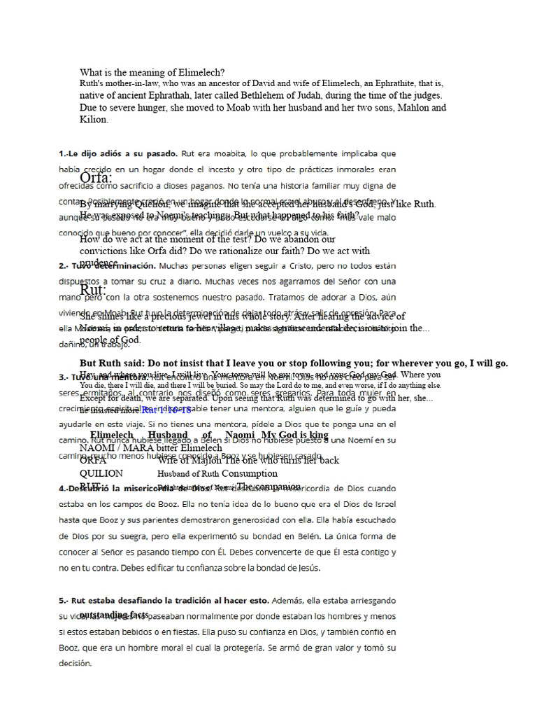 Elimelech: Meaning and Biblical Role | PDF | Ruth (Biblical Figure ...