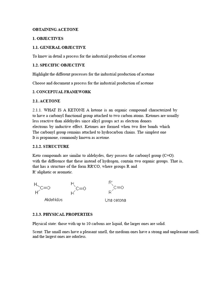 Obtaining-Acetone | PDF | Ketone | Catalysis