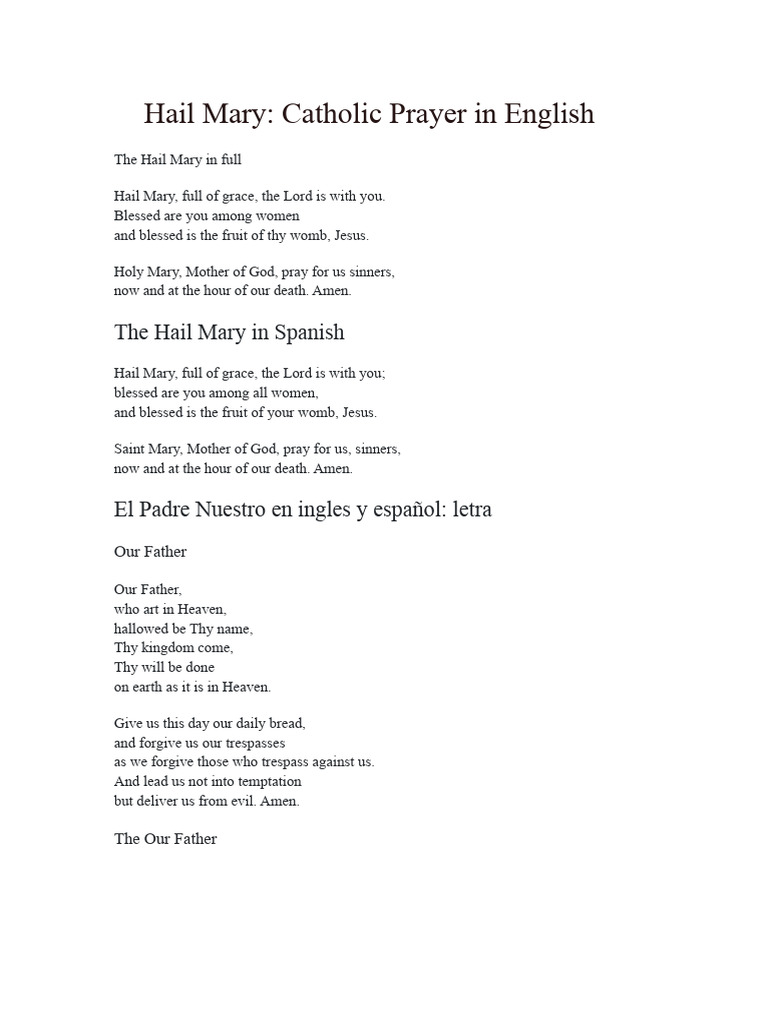 Catholic prayers | PDF