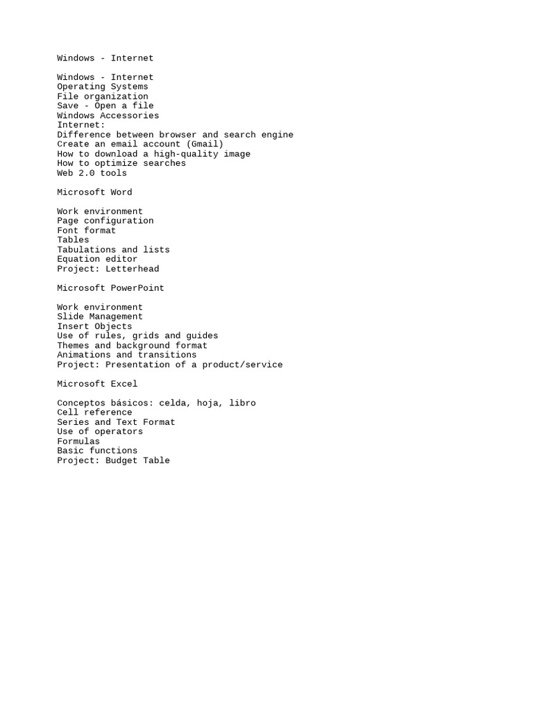 Basic Office Automation Syllabus | PDF