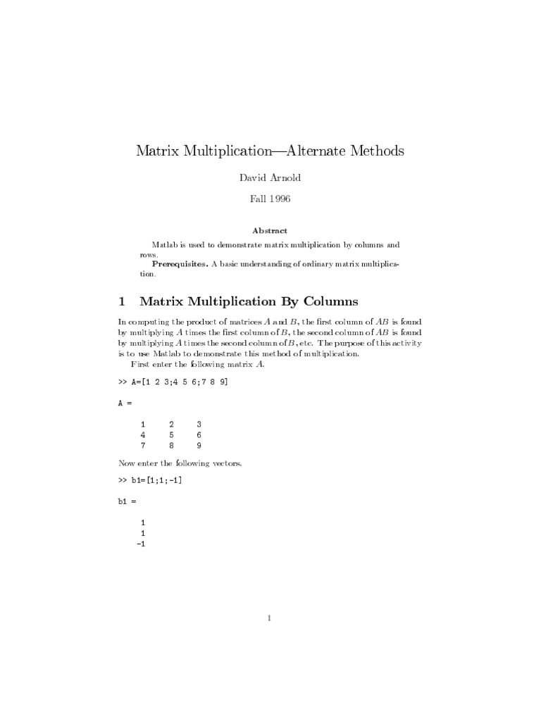 Matrix Multiplication | PDF | Matrix (Mathematics) | Functions And Mappings