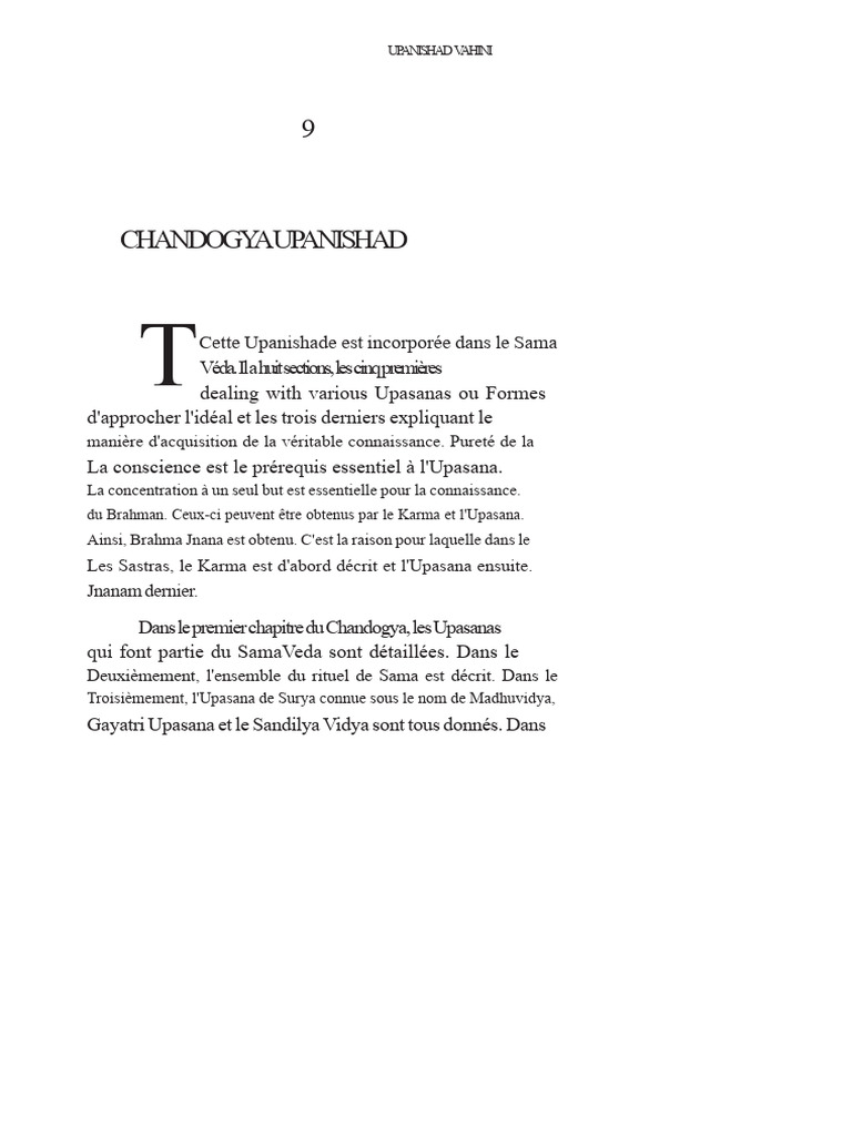 Comprendre le Chandogya Upanishad | PDF | Véda | Karma