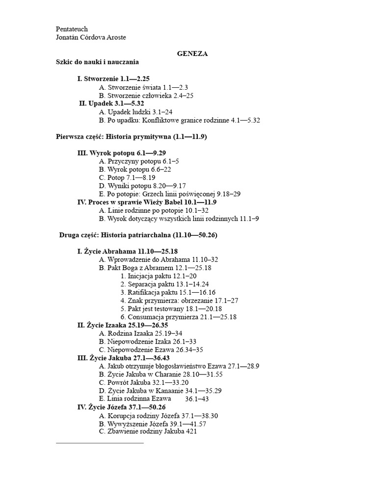 Pentateuch - Szkic | PDF