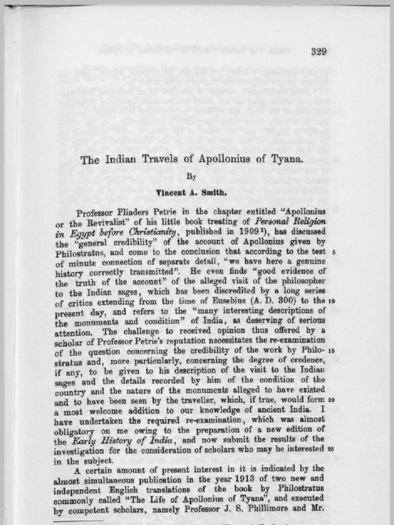 The Indian Travels of Apollonius of Tyana | PDF