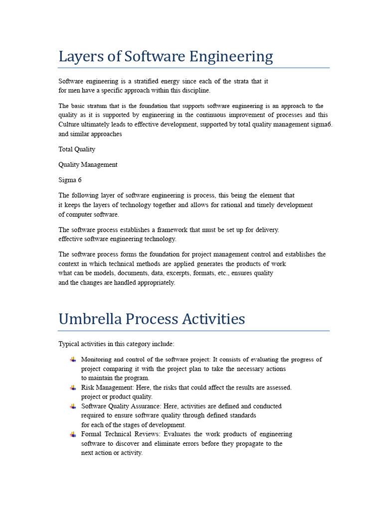 Layers of Software Engineering | PDF | Software | Software Development Process