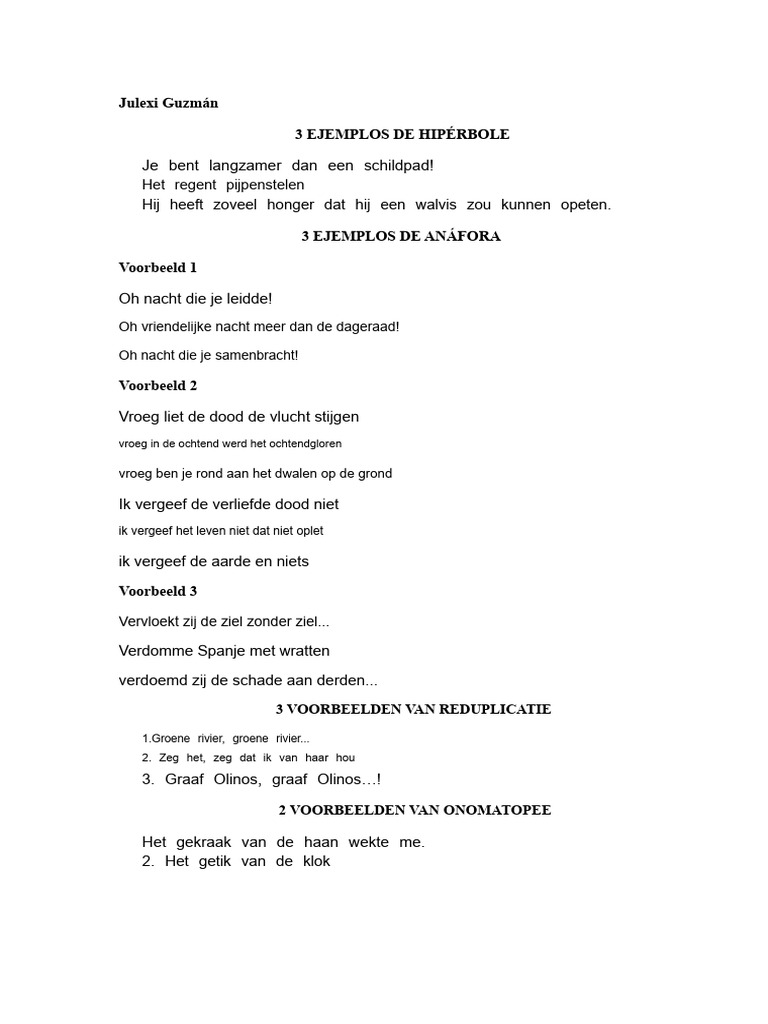 Voorbeelden Van Hyperbool | PDF