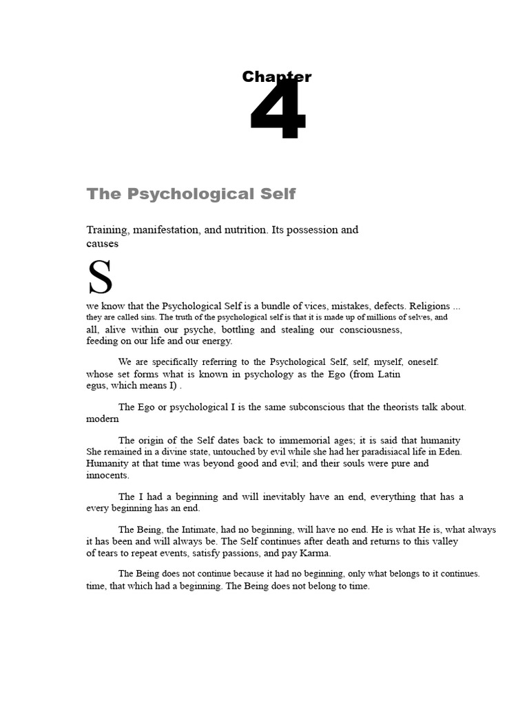 Understanding the Psychological Self | PDF | Self | Mind