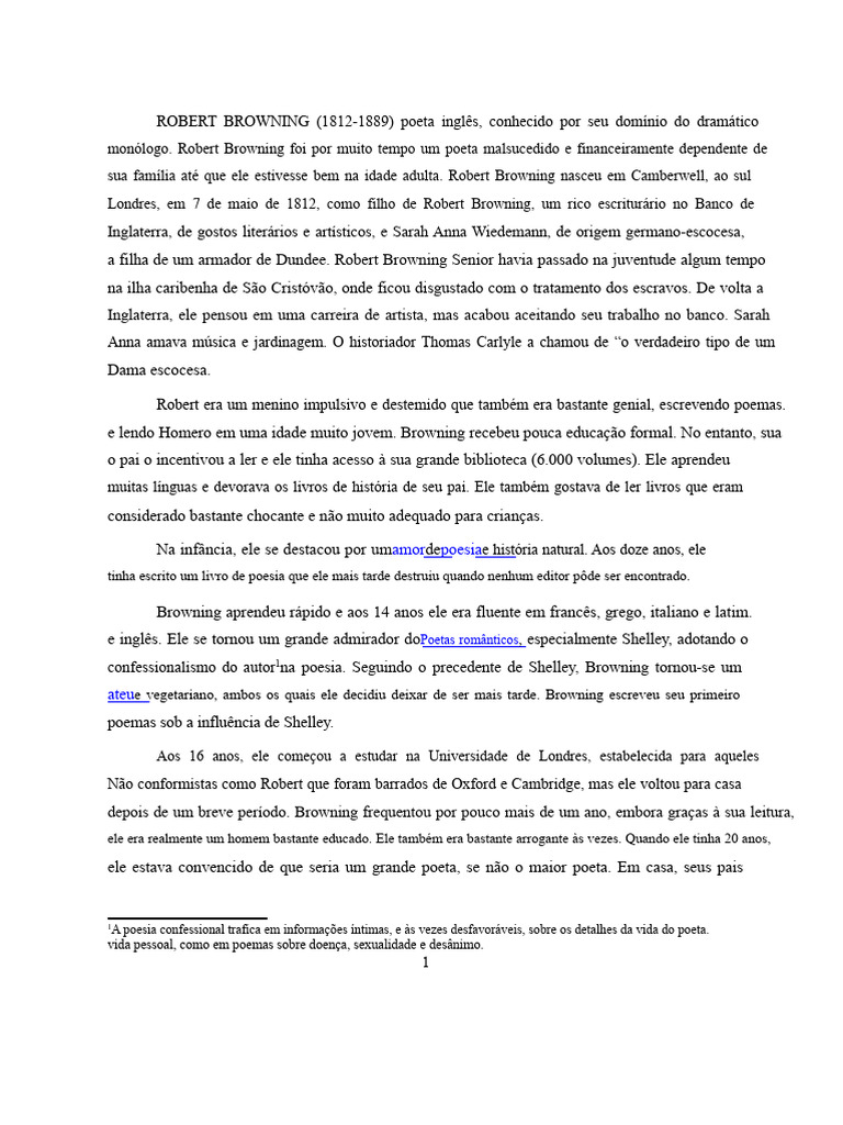 Robert Browning | PDF | Poesia | Percy Bysshe Shelley