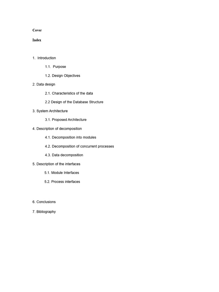 Structure of the Software Design Document | PDF | Databases | Data