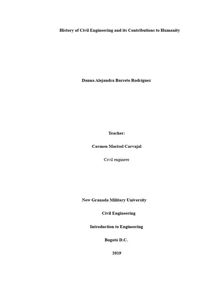 History of Civil Engineering and Its Contributions To Humanity | PDF