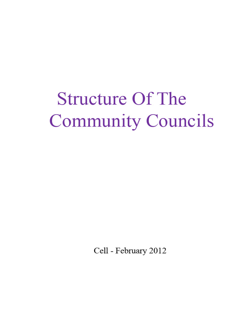 Community Councils Structure Overview | PDF | Policy | Government
