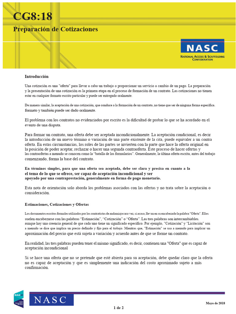 CG8 - 18 Preparación de Cotizaciones | PDF | Software | Andamio