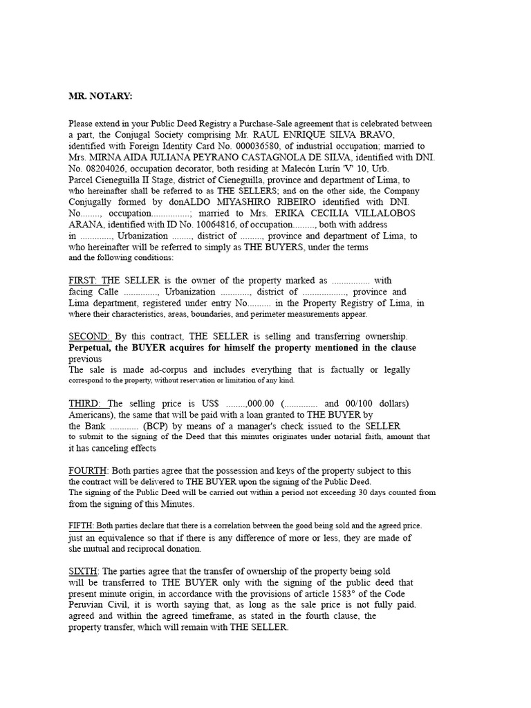 Property Reservation Model | PDF | Deed | Taxes