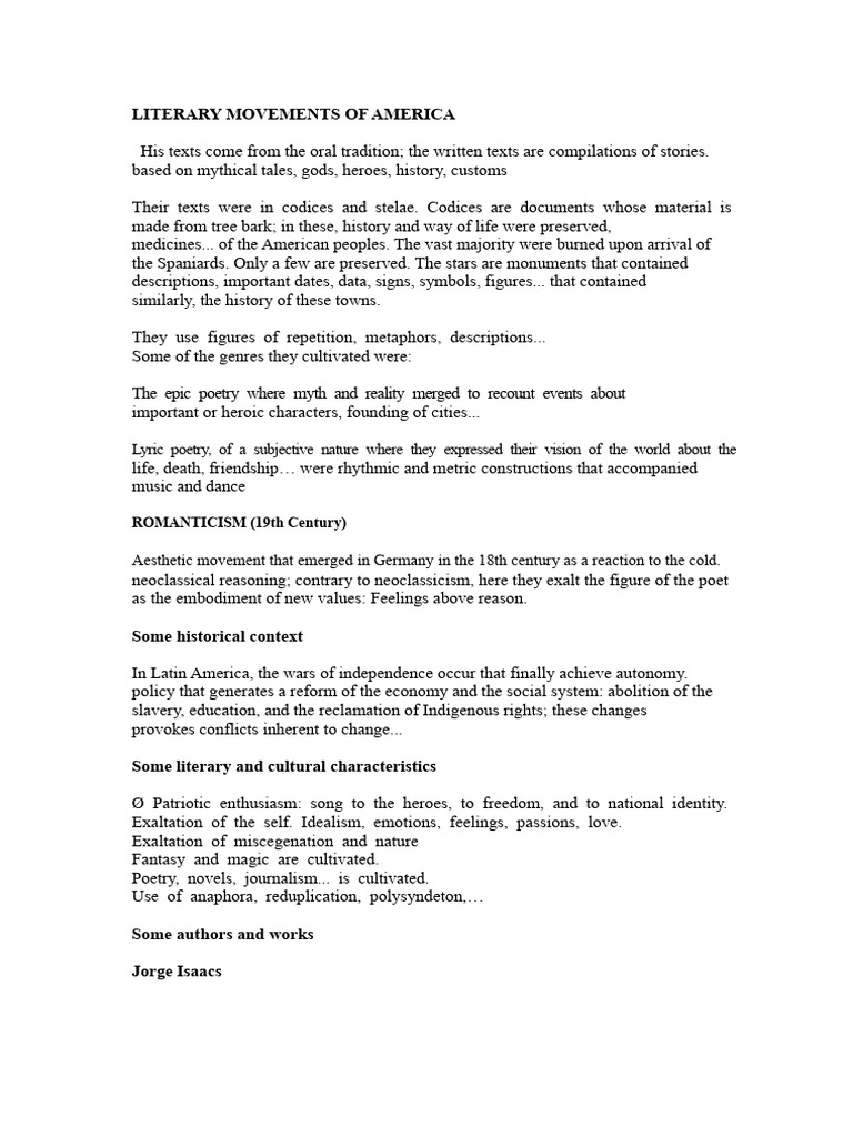 LITERARY MOVEMENTS OF AMERICA Complete | PDF | Surrealism