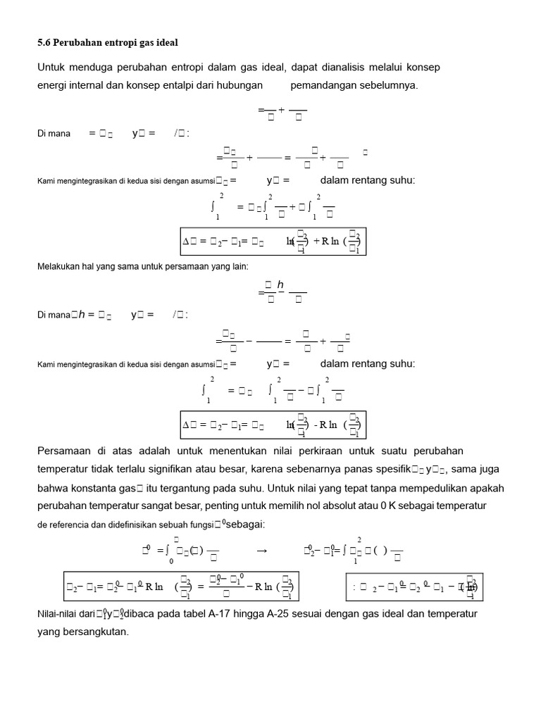 Perubahan Entropi Gas Ideal dan Isentropik | PDF