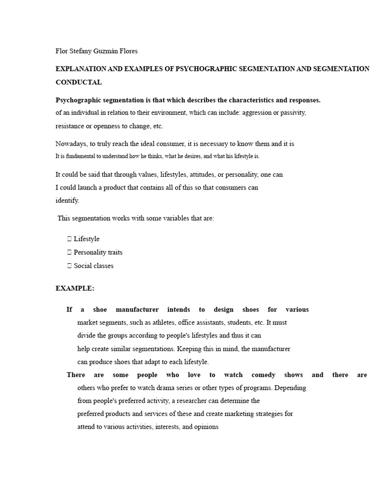Psychographic vs Behavioral Segmentation | PDF | Market Segmentation ...