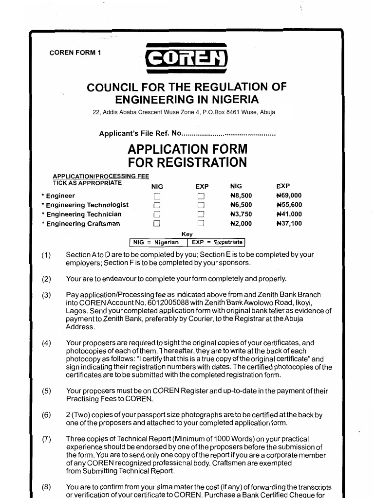 Coren Registration Form | PDF | Justice | Crime & Violence