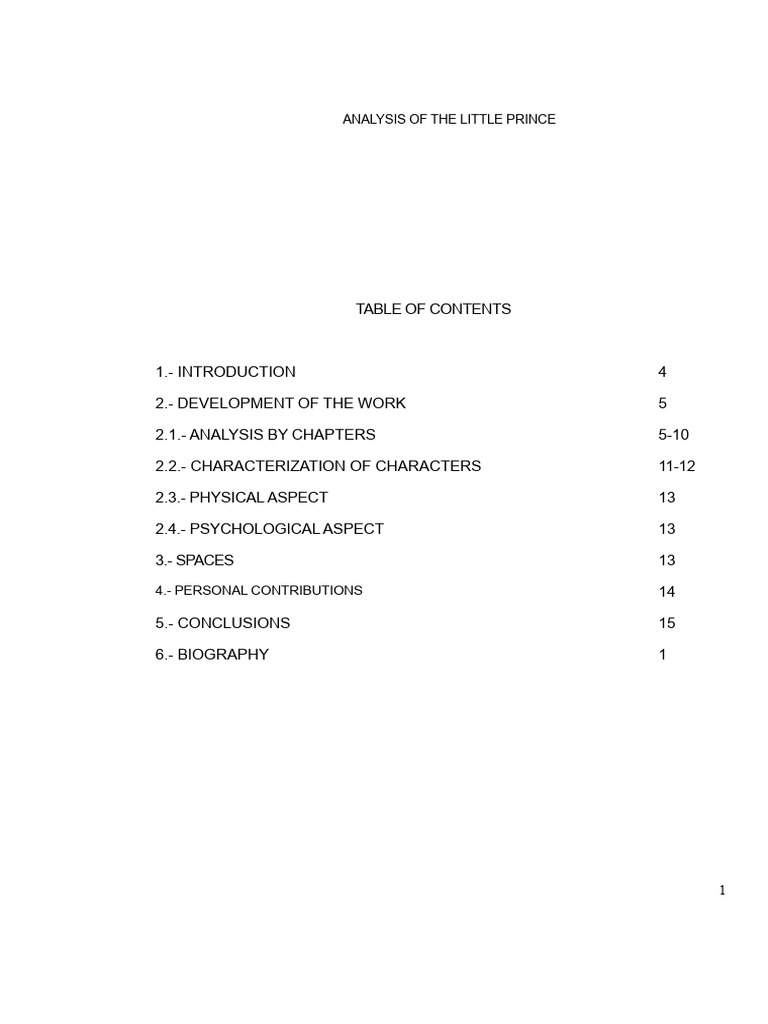 Little Prince Chapter Analysis Guide | PDF | The Little Prince