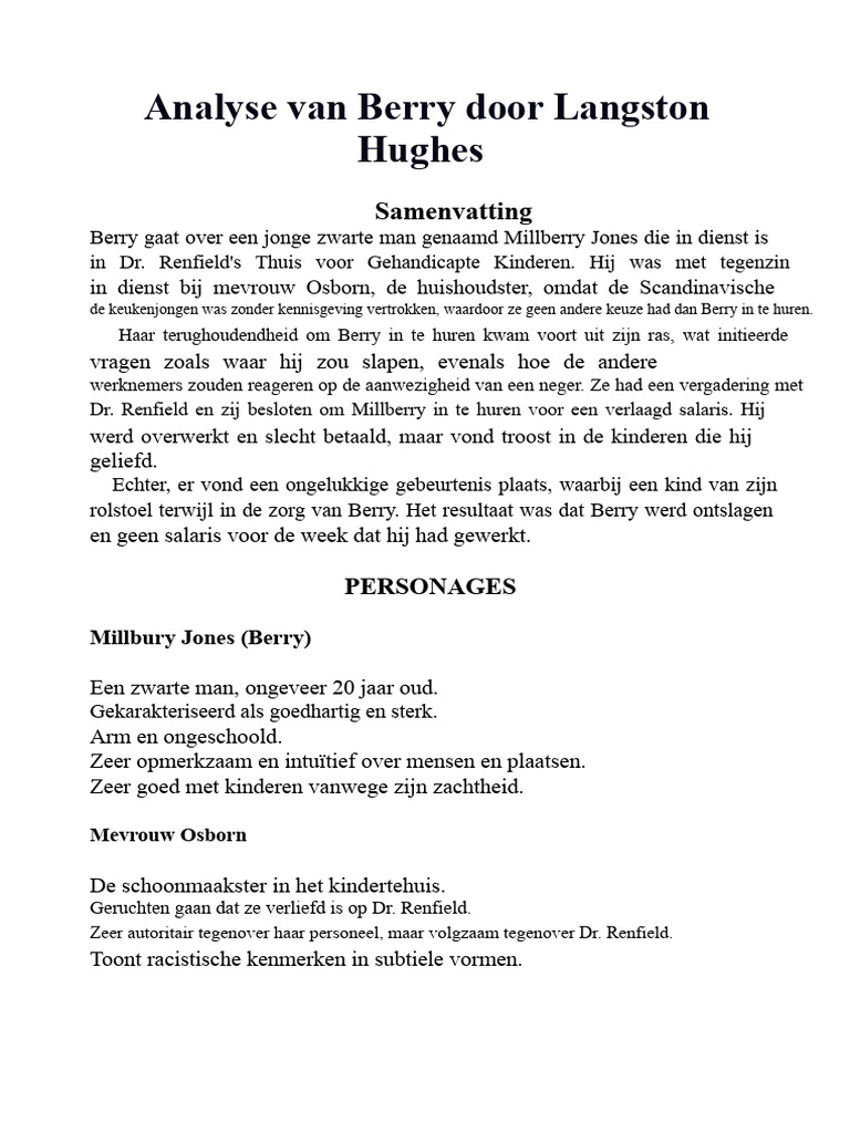 Analyse Van Berry | PDF