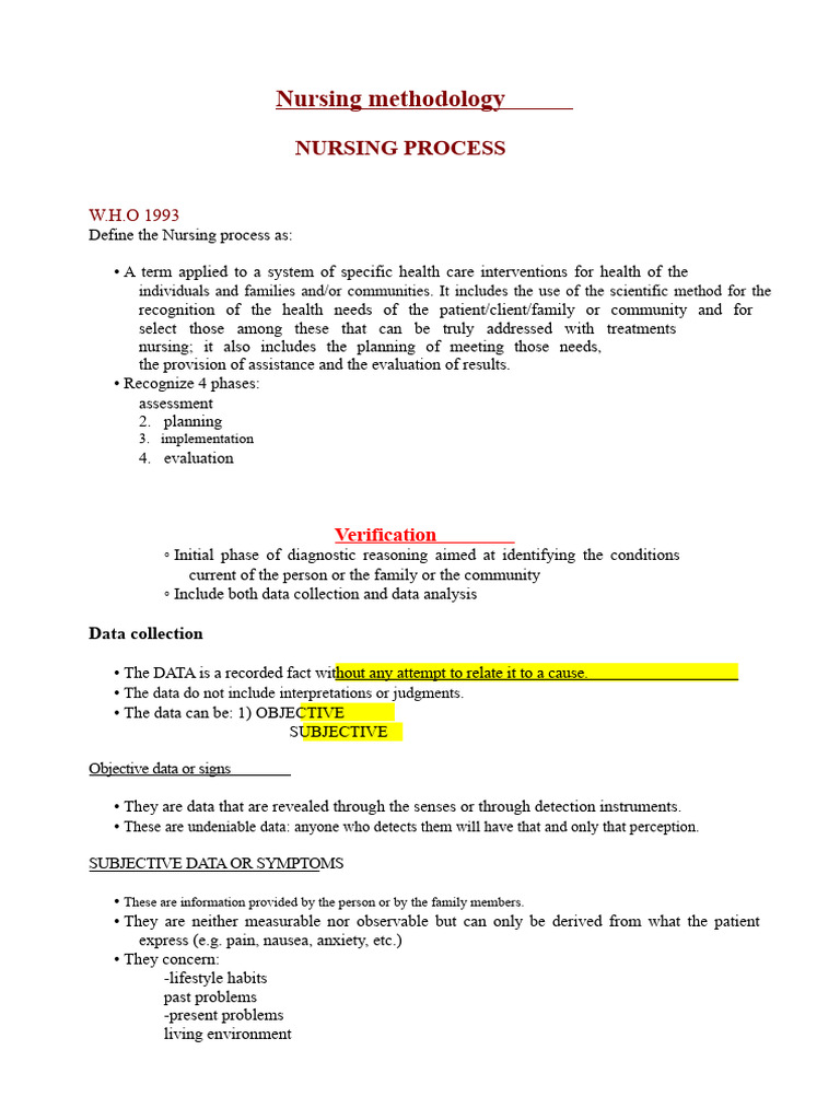 Nursing methodology | PDF | Nursing | Medical Diagnosis