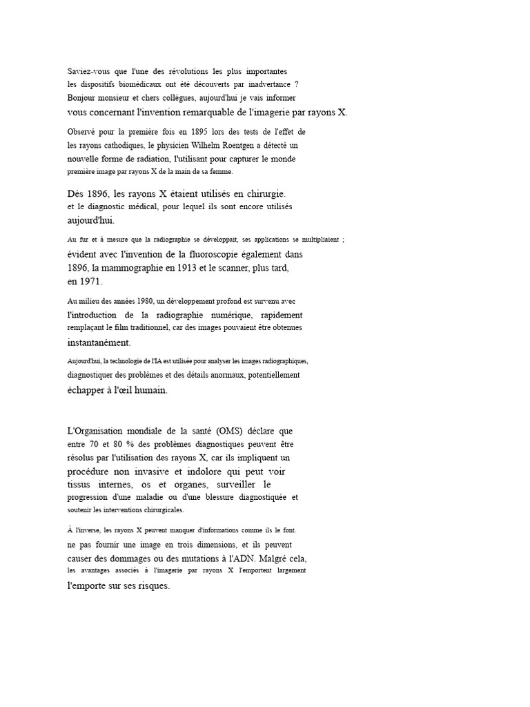 Utilisation médicale des rayons X | PDF | Radiographie | Rayon X