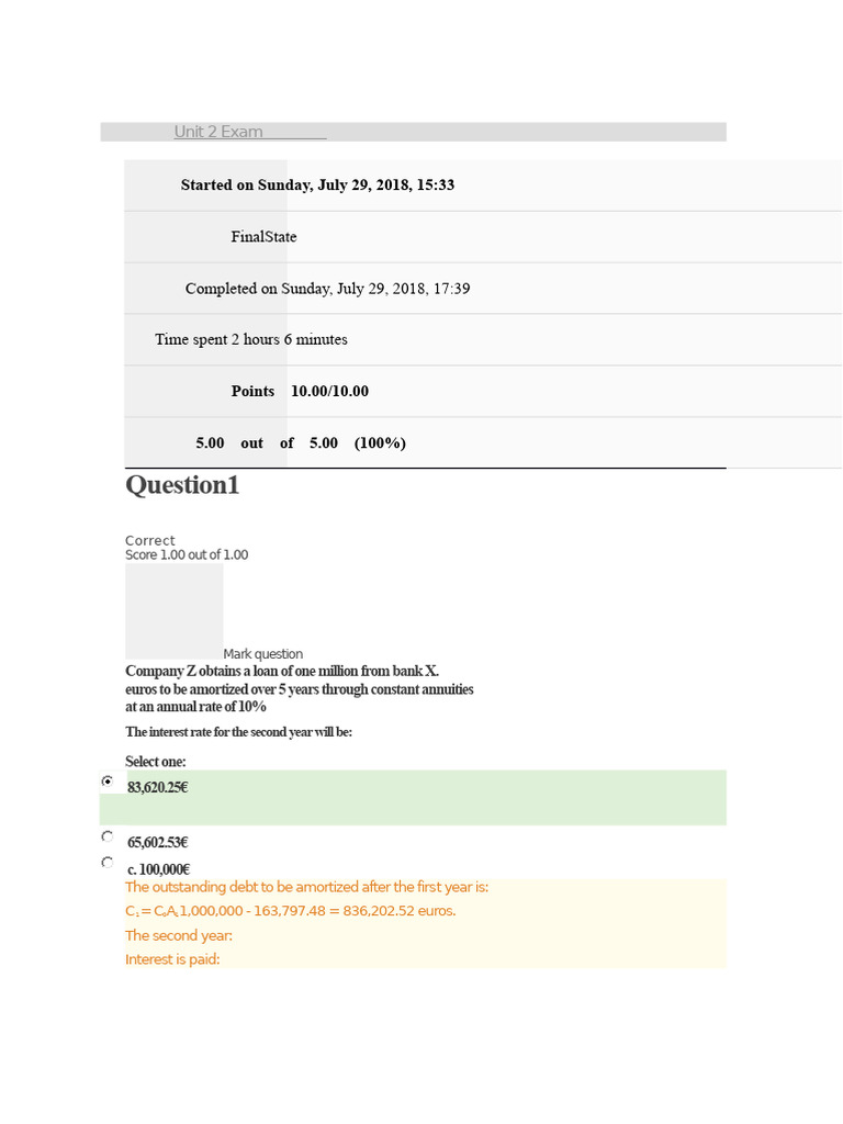 Unit 2 Financial Mathematics Exam | PDF | Interest | Present Value