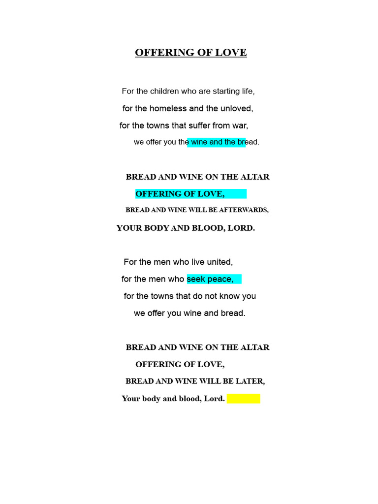 Offering of Love | PDF