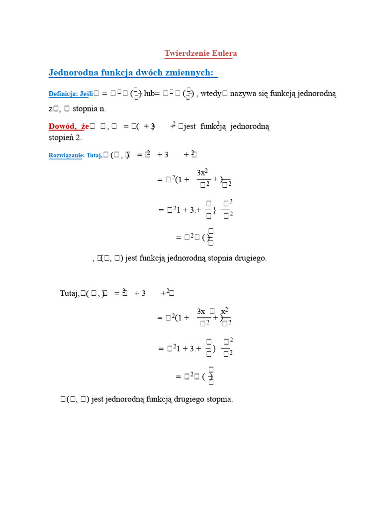 Twierdzenie Eulera | PDF