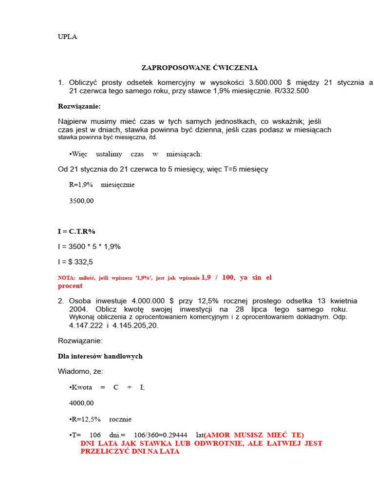 Prosty procent | PDF