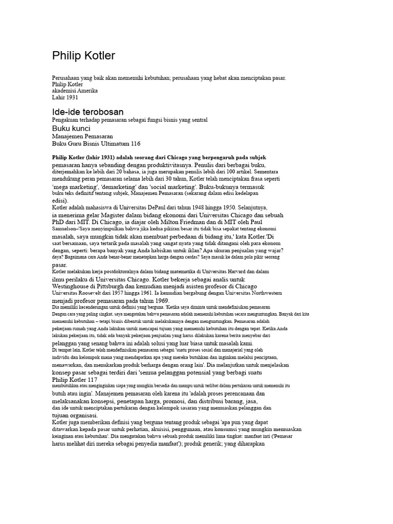 Philip Kotler | PDF
