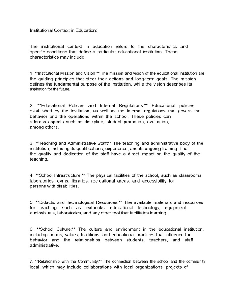 Understanding Educational Contexts | PDF | Community | Social Psychology