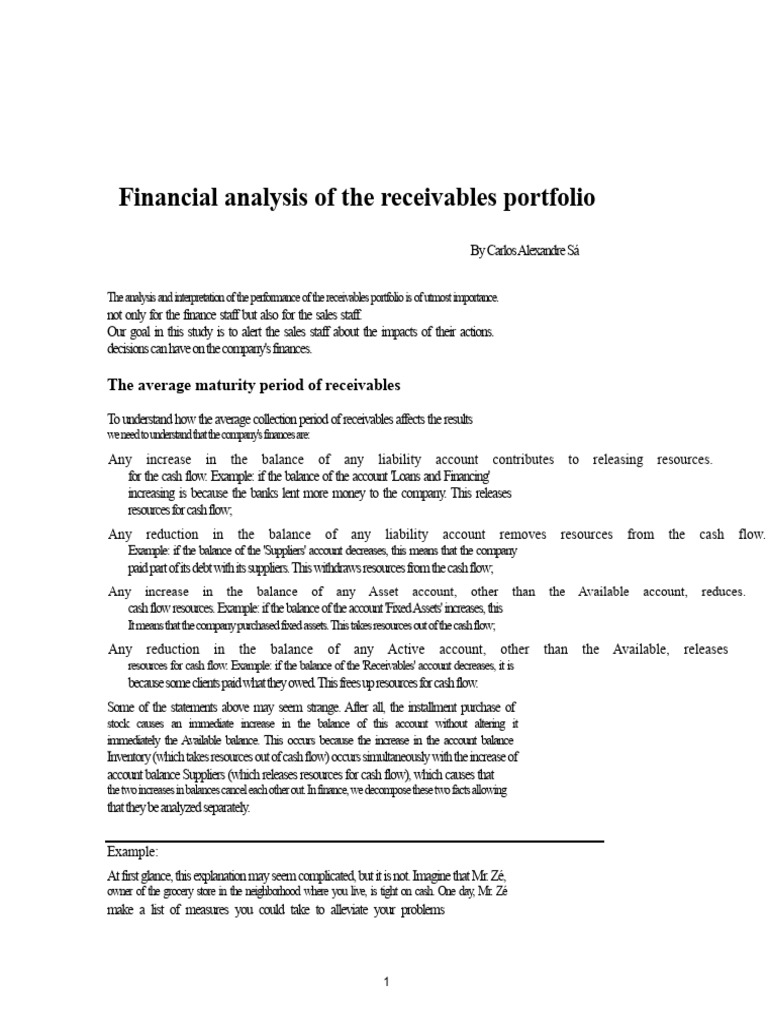 Analyzing Receivables Portfolio Impact | PDF | Equity (Finance) | Taxes