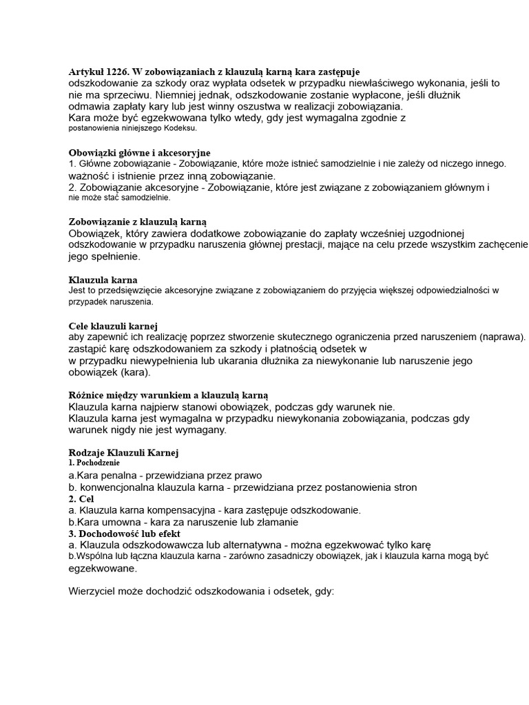 Artykuł 1226 OBLICON | PDF