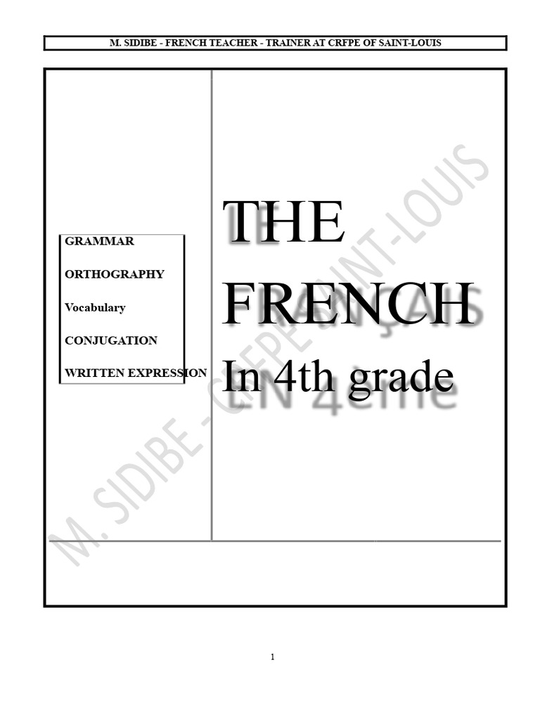 French in 4th Course | PDF | Verb | Subject (Grammar)