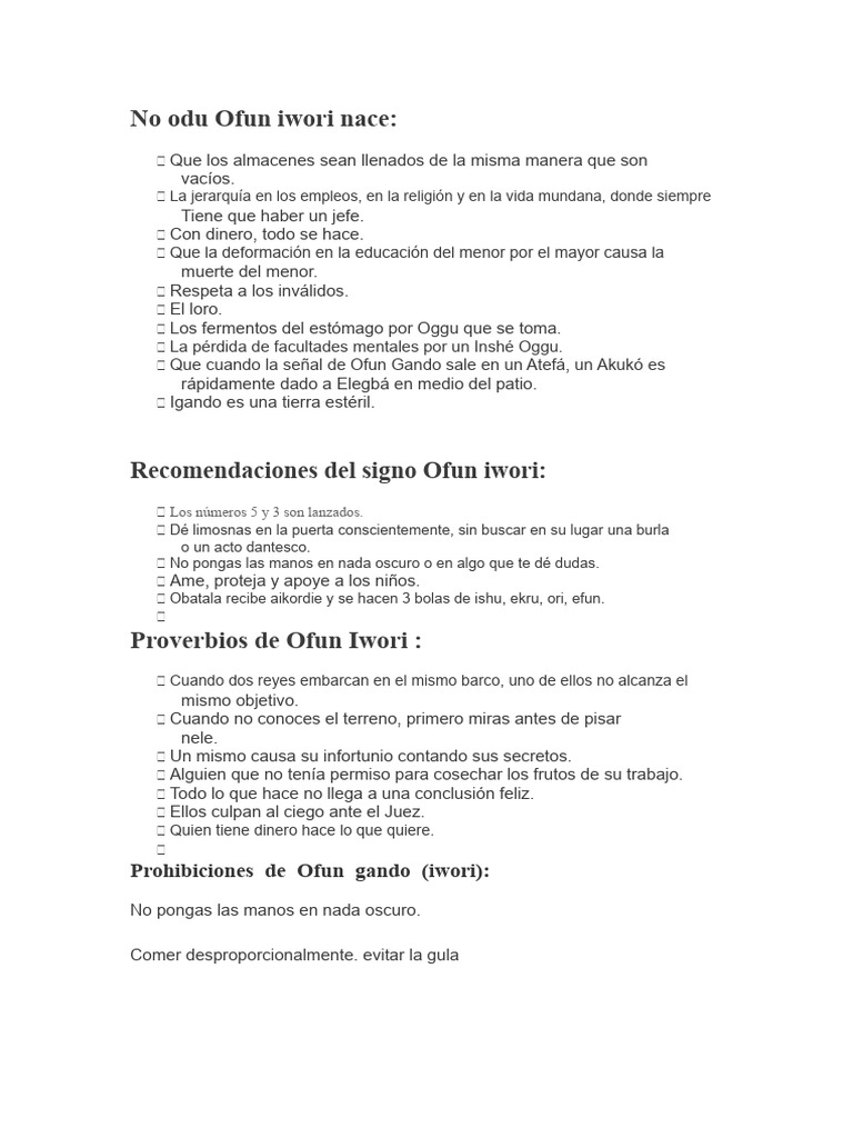 Ofun Iwori | PDF