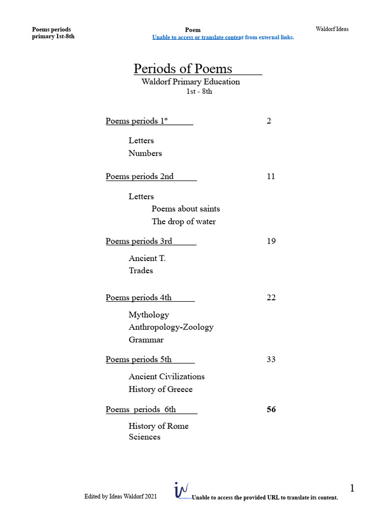 Ancient Poems for Primary Education | PDF | Rain | Cloud
