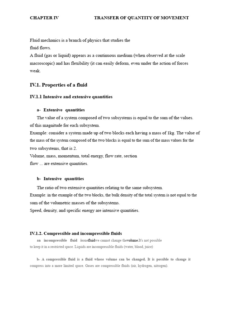 Transfer of Quantity of Movement | PDF | Fluid Mechanics | Liquids