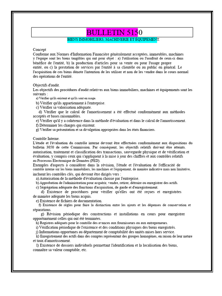 Bulletin 5150: A) Vérifier Qu'ils Existent Et Qu'ils Sont en Usage ...