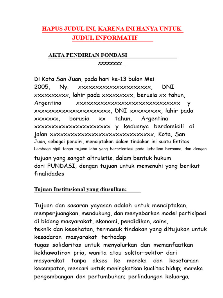 Fundasi Model Statut. V1 | PDF