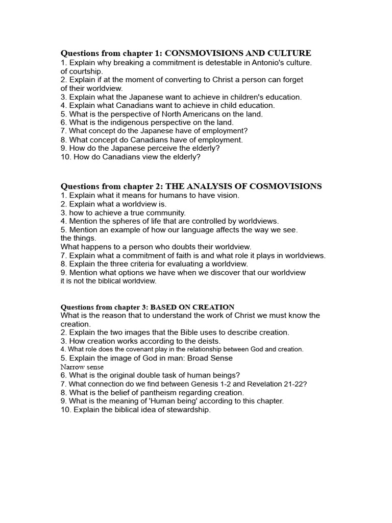 questionnaire, worldview | PDF | Secularism | God