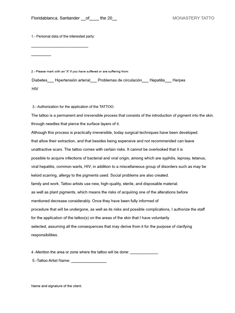 Tattoo Letter | PDF