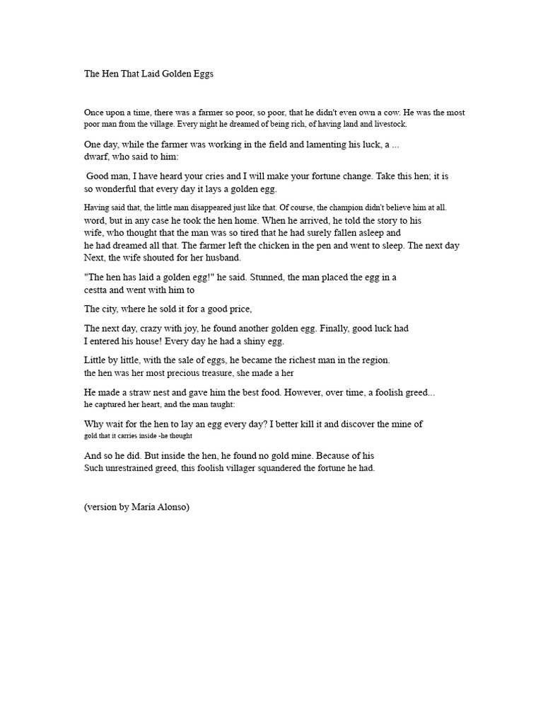 The Goose That Laid The Golden Eggs | PDF
