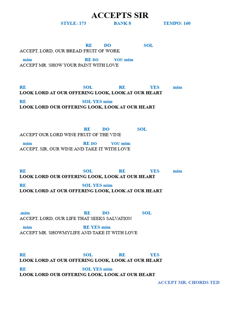 ACCEPT OUR BREAD LORD TED | PDF