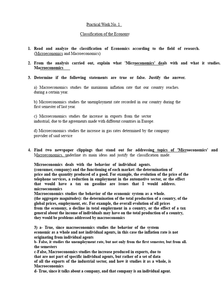 Micro vs Macroeconomics Analysis Guide | PDF | Macroeconomics ...