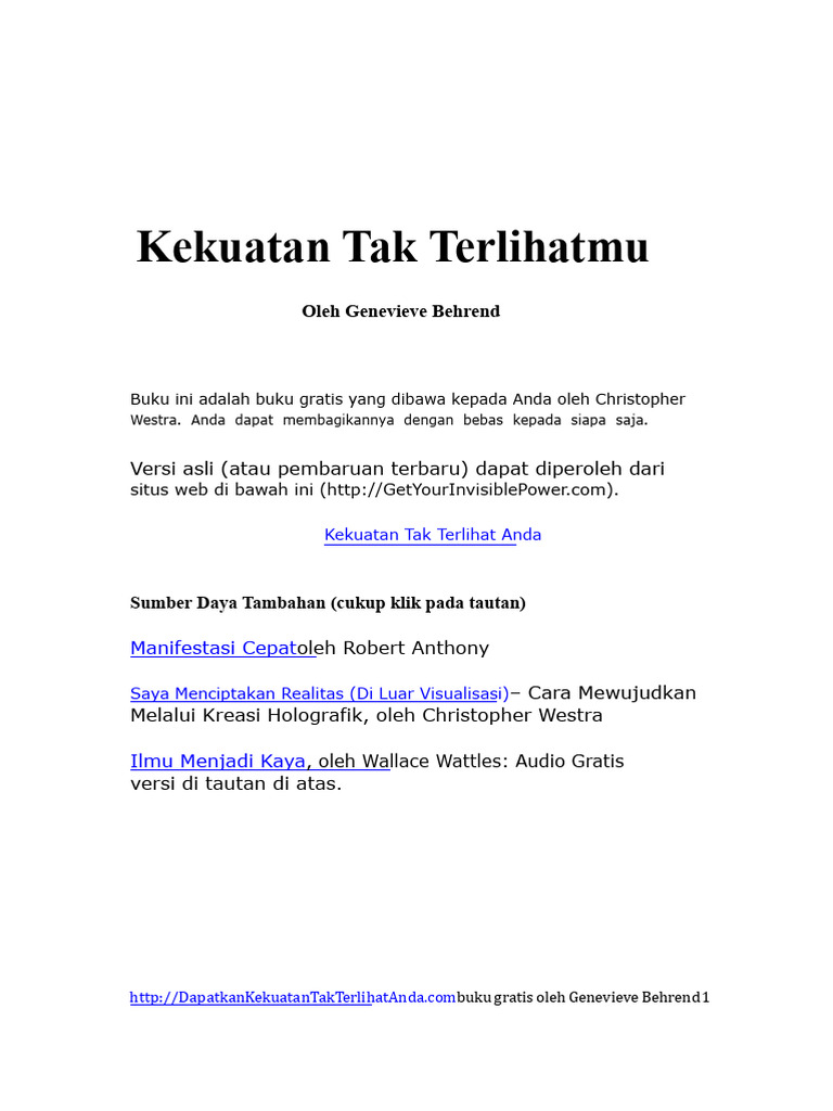 Kekuatan Tak Terlihat Anda | PDF